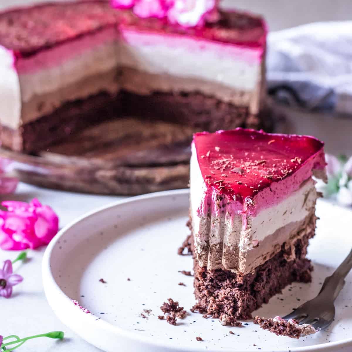 Chocolate Raspberry Mousse Cake