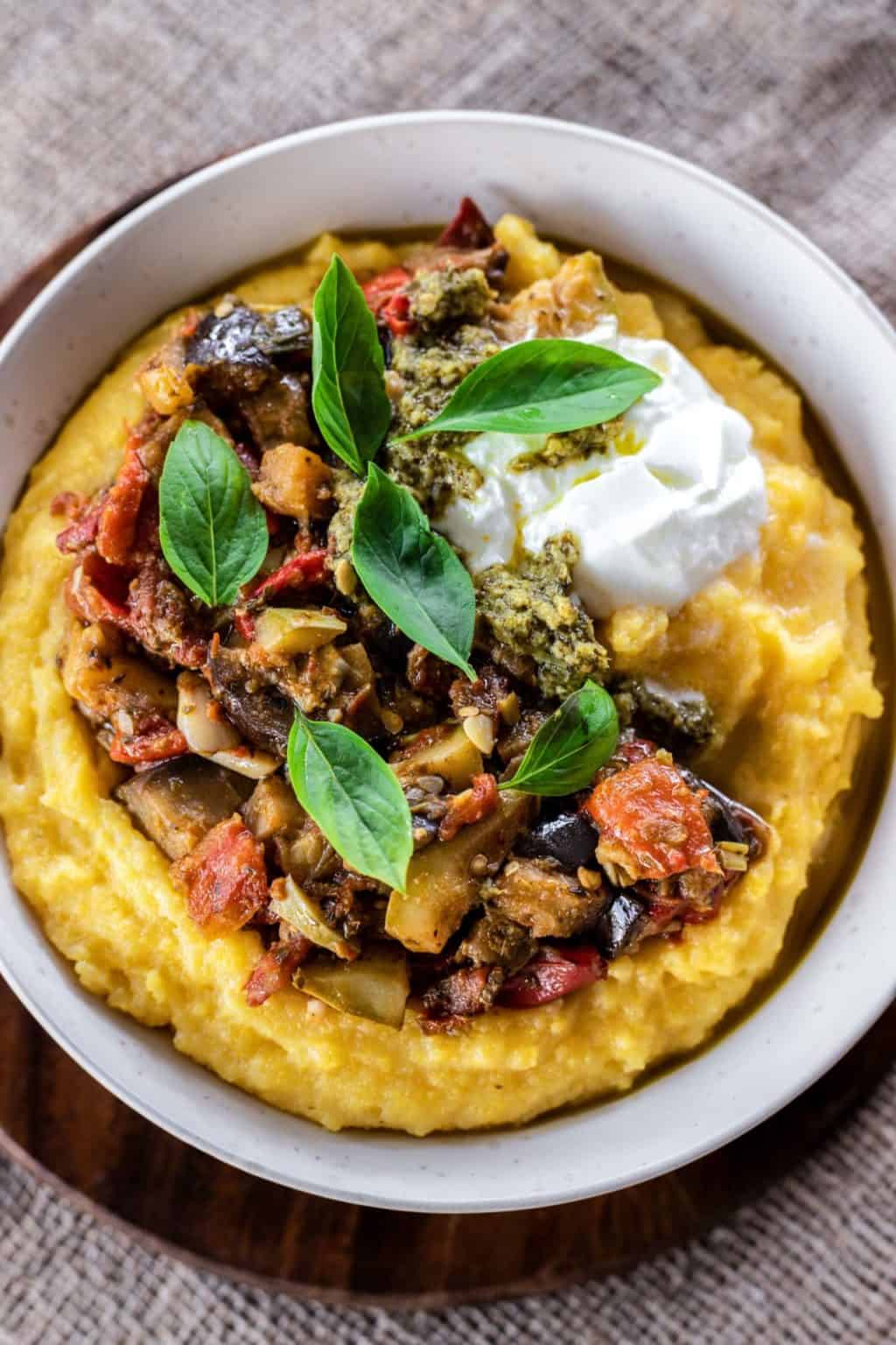 Polenta With Pesto Veggies (Vegan) | Gluten Free Stories